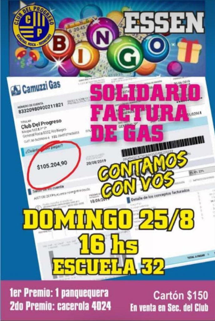 Este club de Roca tiene que pagar $ 105 mil de gas y ahora organiza un ...