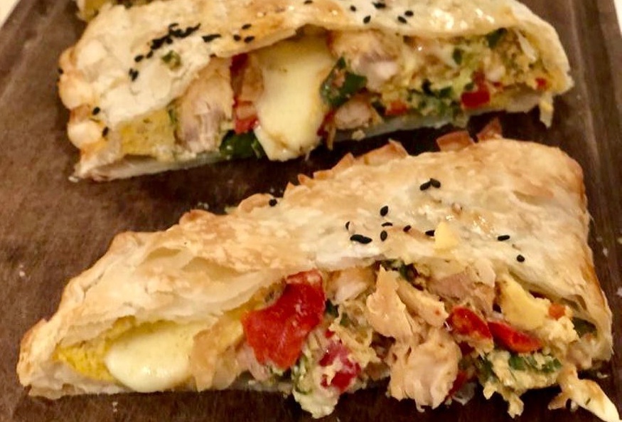 Calzone de pollo, vegetales y queso - Diario Río Negro