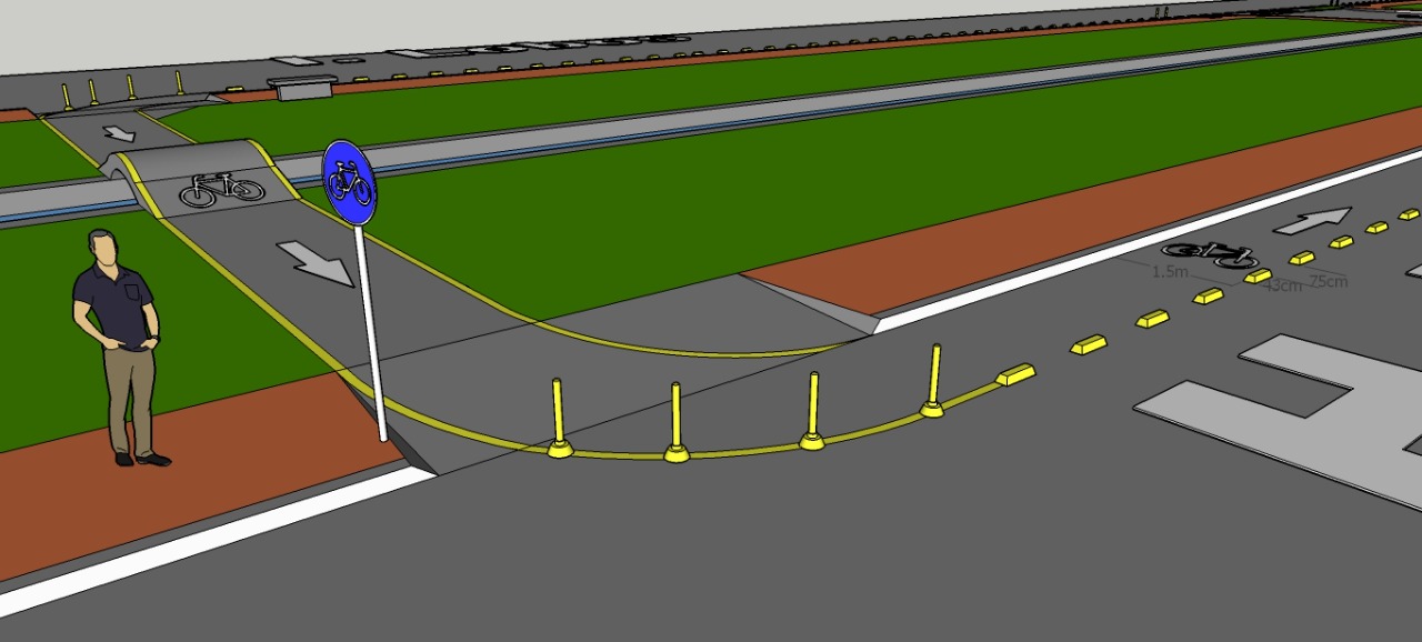 Así será la bicisenda que están construyendo en el Canalito de Roca ...