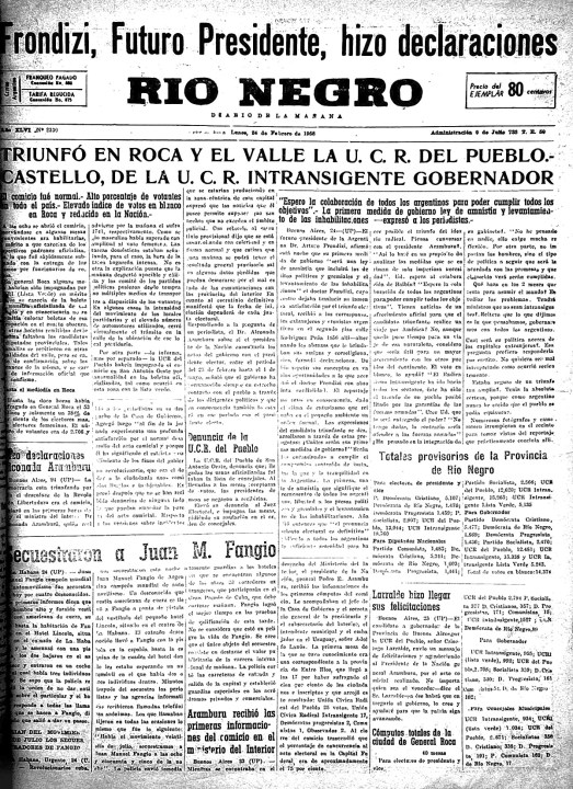 110 años de historia en las tapas de Río Negro - Diario Río Negro