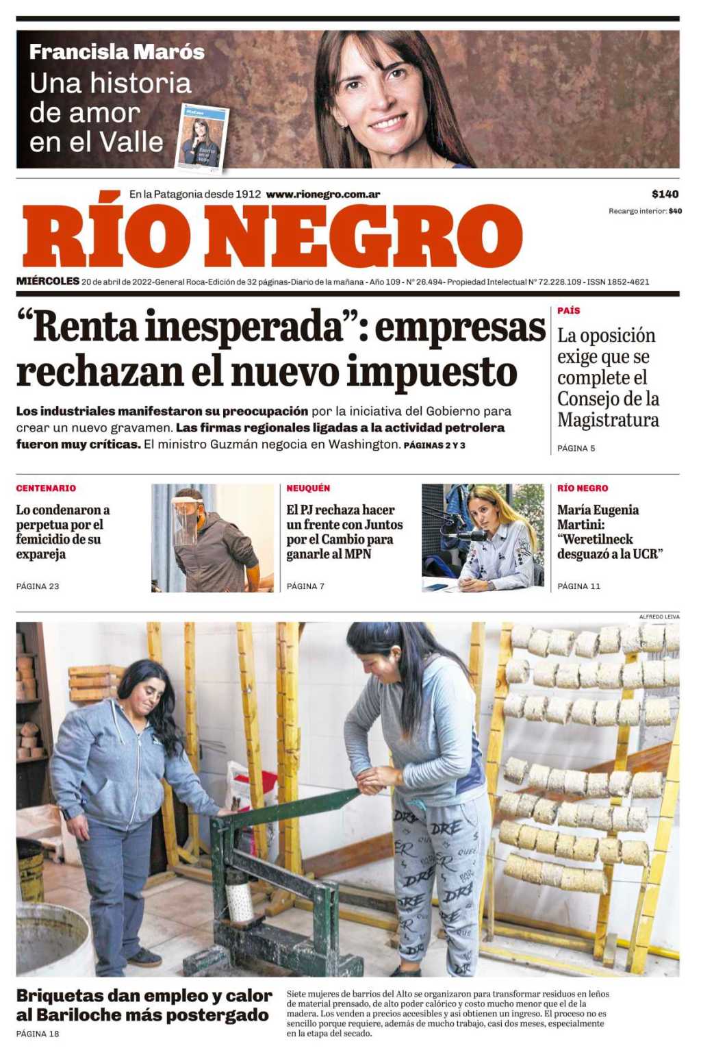 Tapas - Diario Río Negro periodismo en la Patagonia