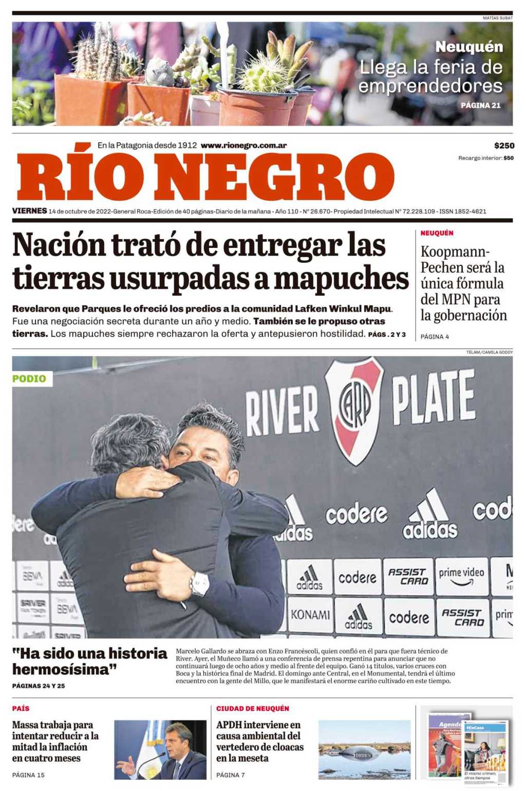 Tapas - Diario Río Negro periodismo en la Patagonia
