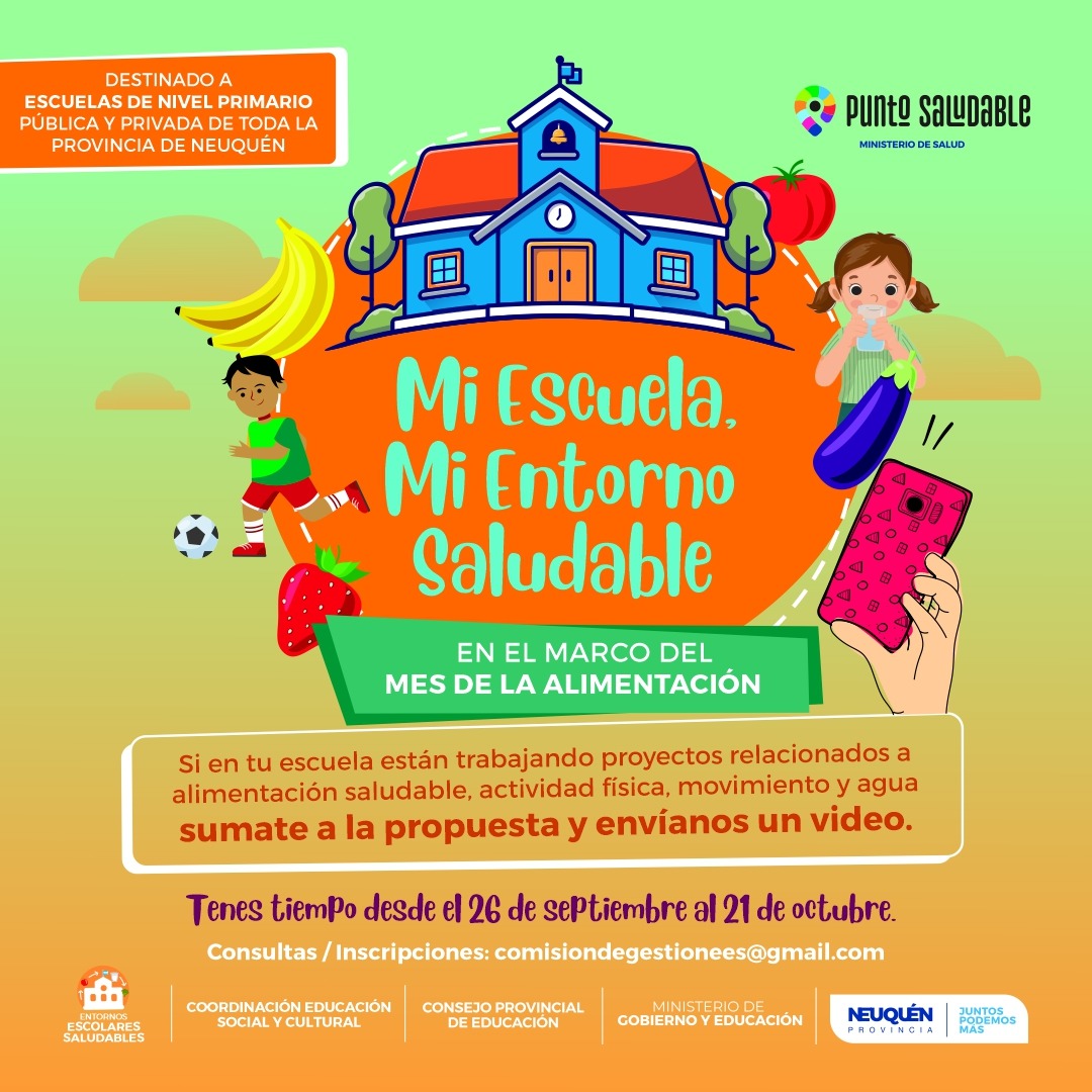 Neuquén invita a las escuelas a participar del proyecto “Mi Escuela, mi ...