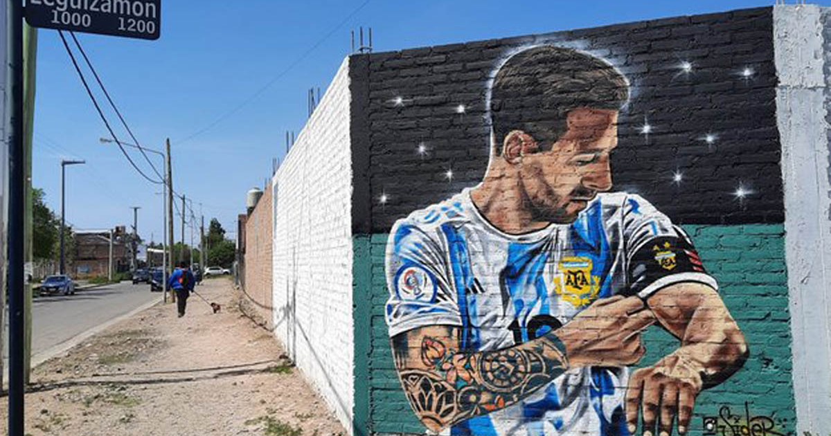 El mural de Messi en Neuquén que despierta amor antes del Mundial 2022