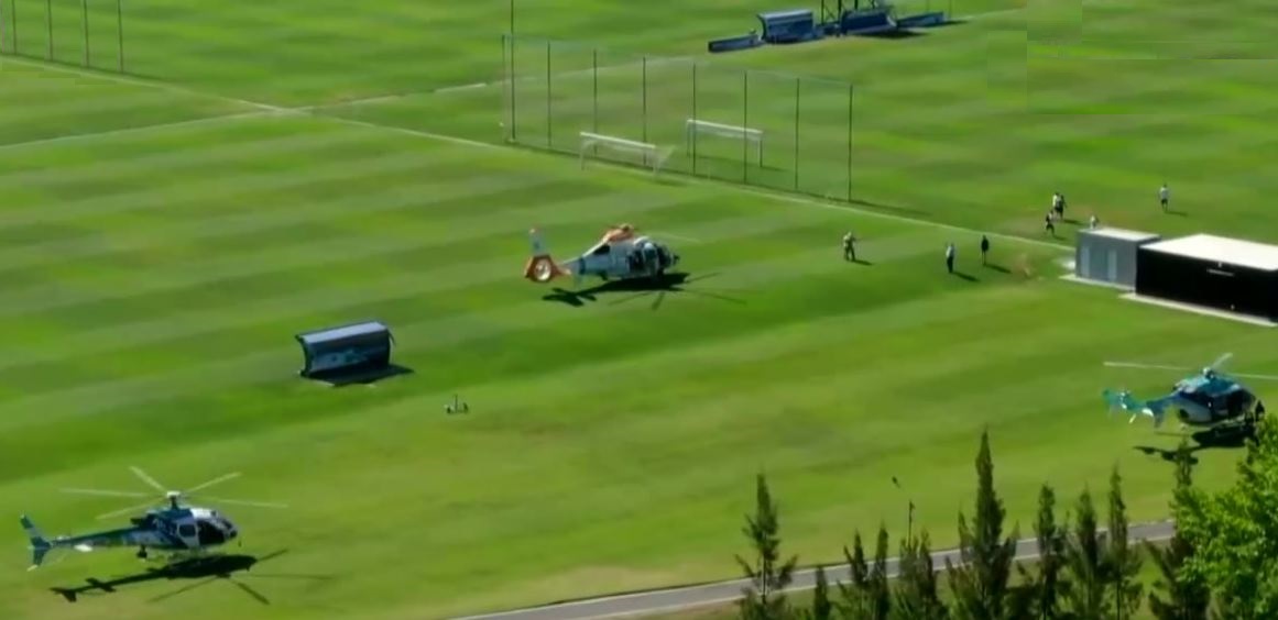 Con un regreso en helicóptero terminó la caravana de Messi y los ...