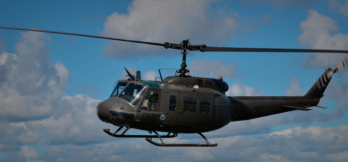 El helicóptero militar volvió a sobrevolar Roca, esta vez la zona norte ...