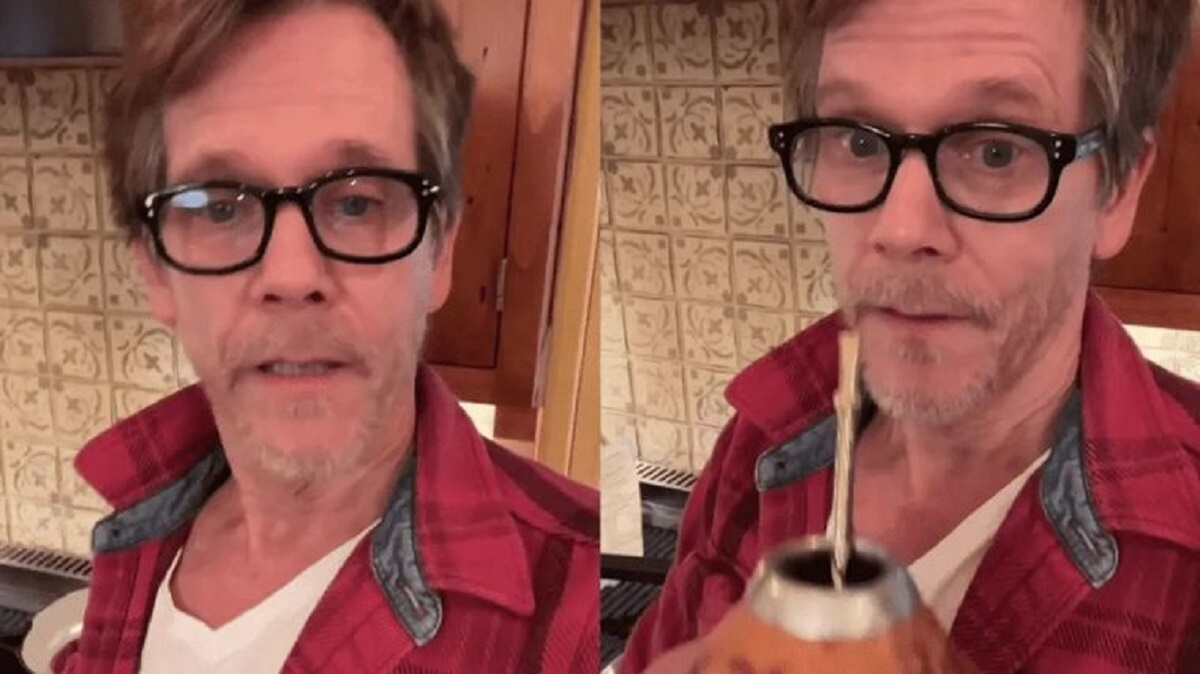El actor Kevin Bacon se filmó desayunando con mate y se hizo viral en ...