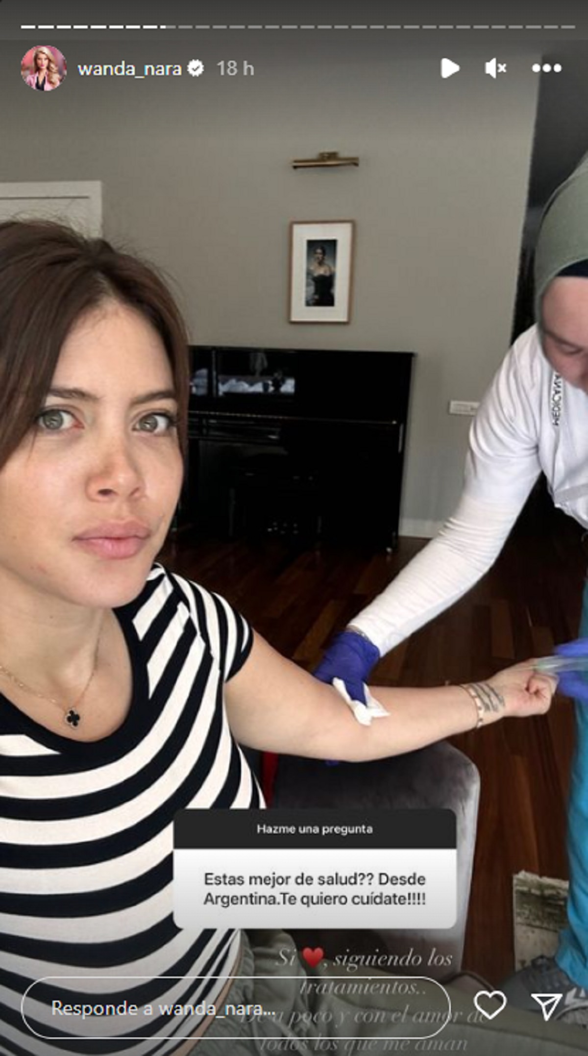 Wanda Nara mostró una fuerte imagen de su tratamiento, en Turquía ...