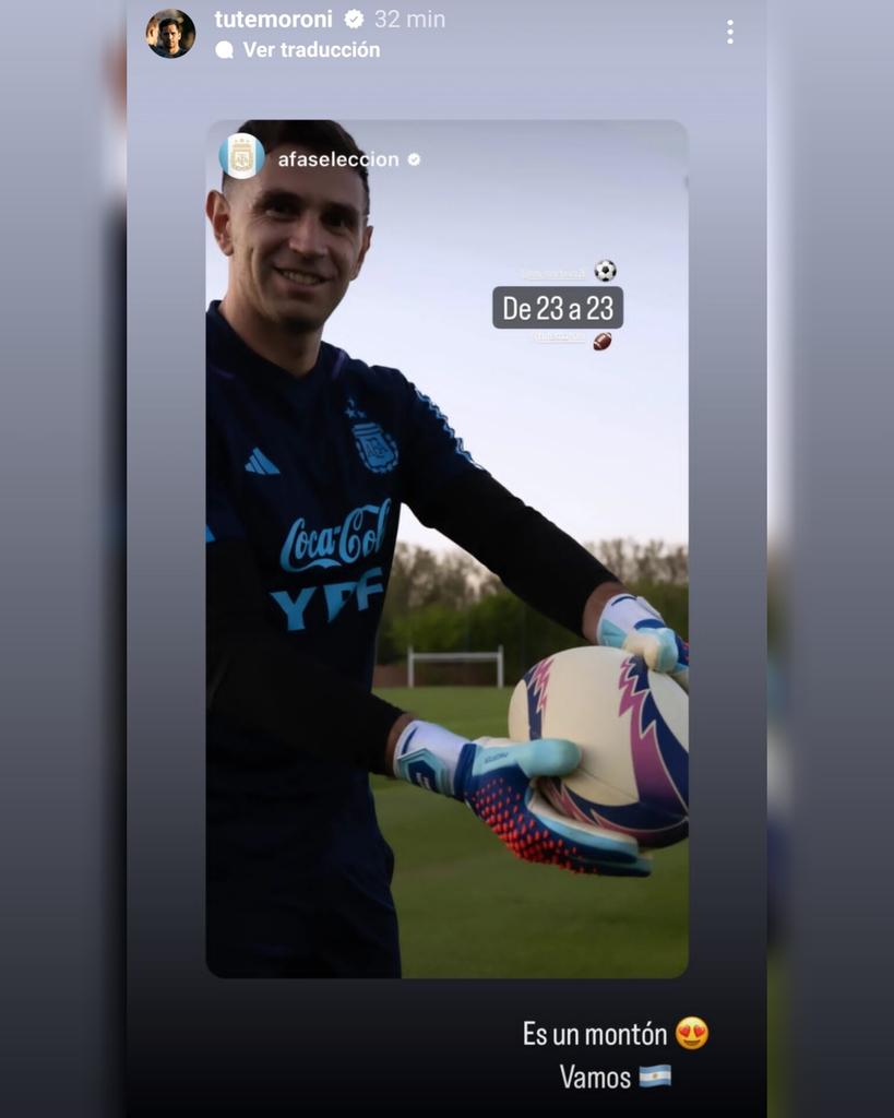 El saludo de Dibu Martínez a Los Pumas y la reacción de Moroni: «Es un ...