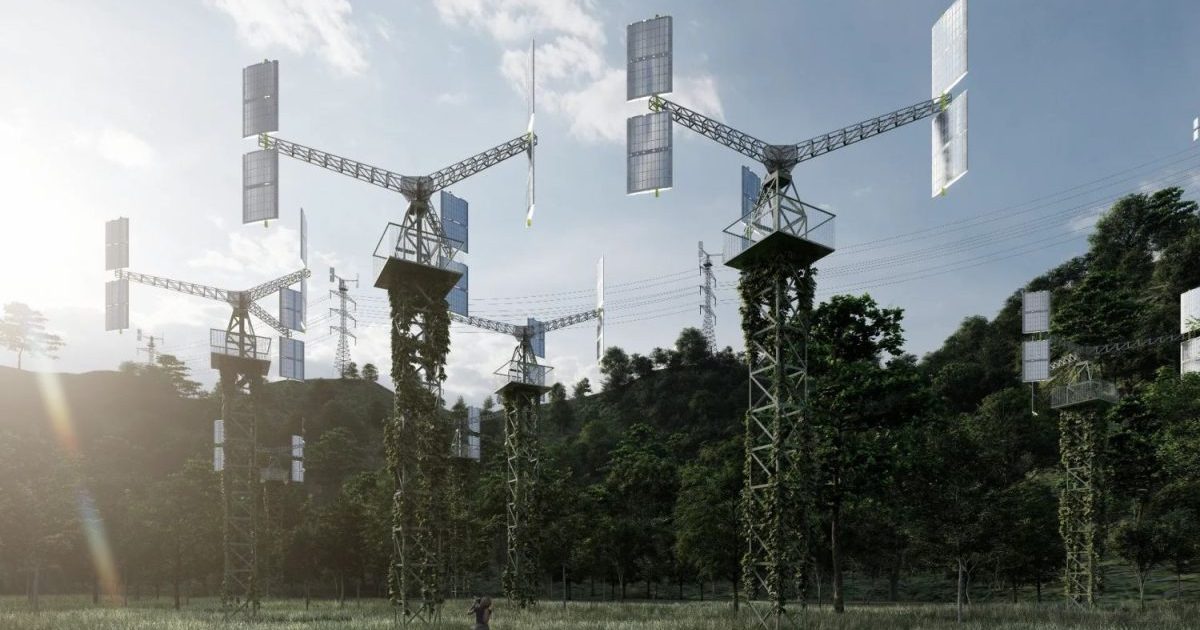 Soleolico: Conocé el aerogenerador con paneles solares que absorbe CO2 - Diario Río Negro