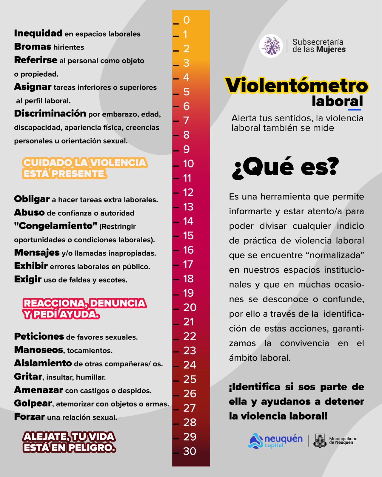 Neuquén capital lanza el «violentómetro», una campaña contra la violencia de género - Diario ...