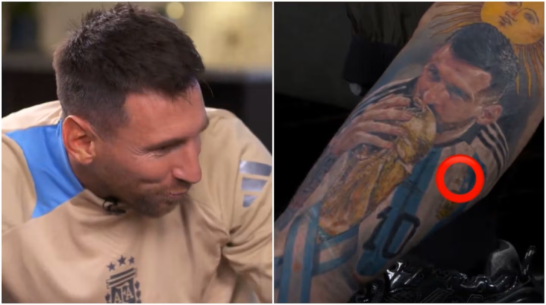 Messi se sorprendió al ver el tatuaje que se hizo Marcelo Tinelli para ...