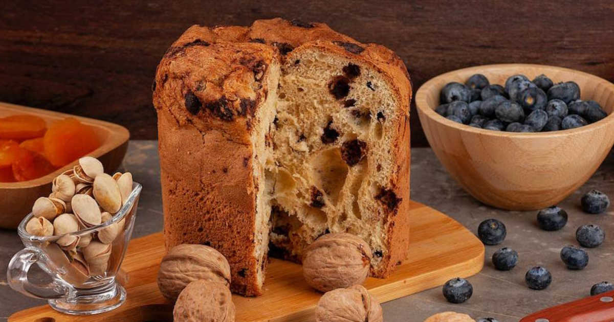 Receta de pan dulce saludable, con harina integral, para una navidad ...