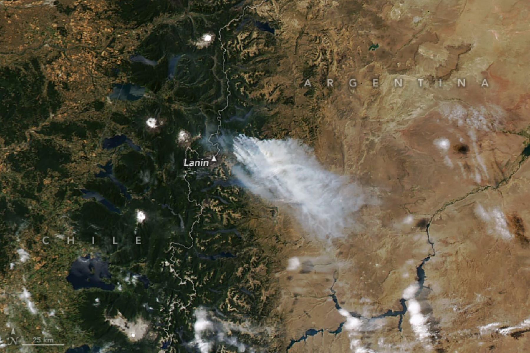La NASA captura desde el espacio el humo del incendio en el Parque ...