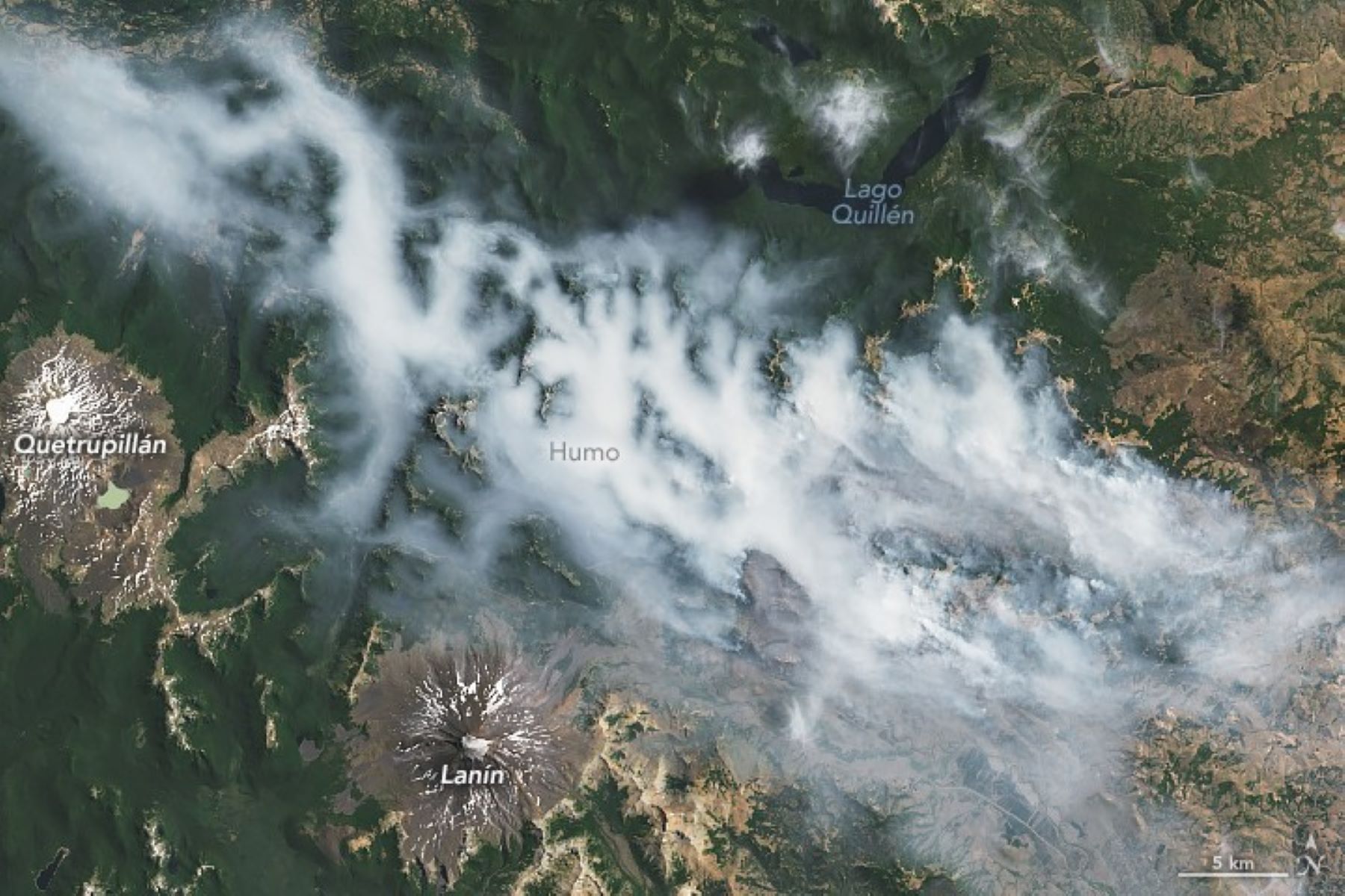 La NASA captura desde el espacio el humo del incendio en el Parque ...