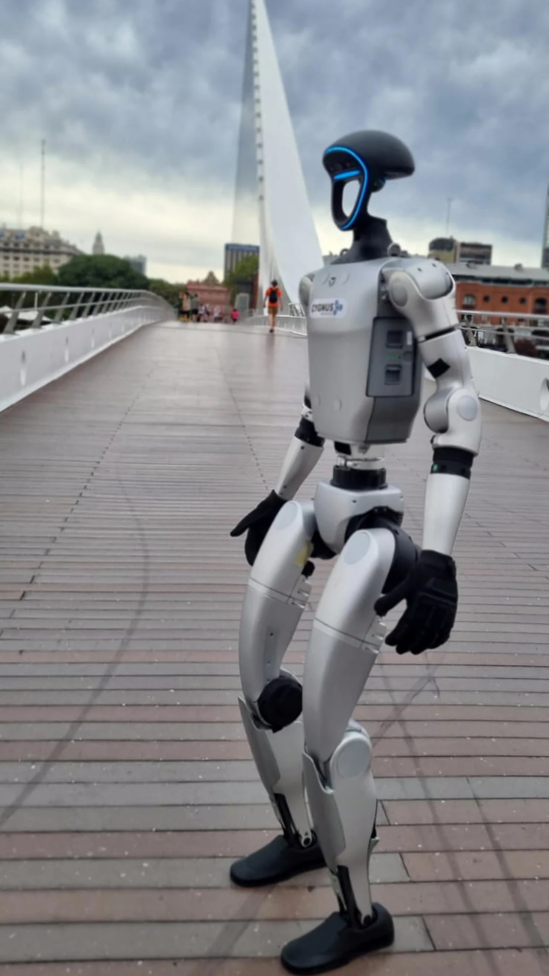 ¿Son parte del futuro? Los robots que se mostraron caminando por la zona de Puerto Madero ...