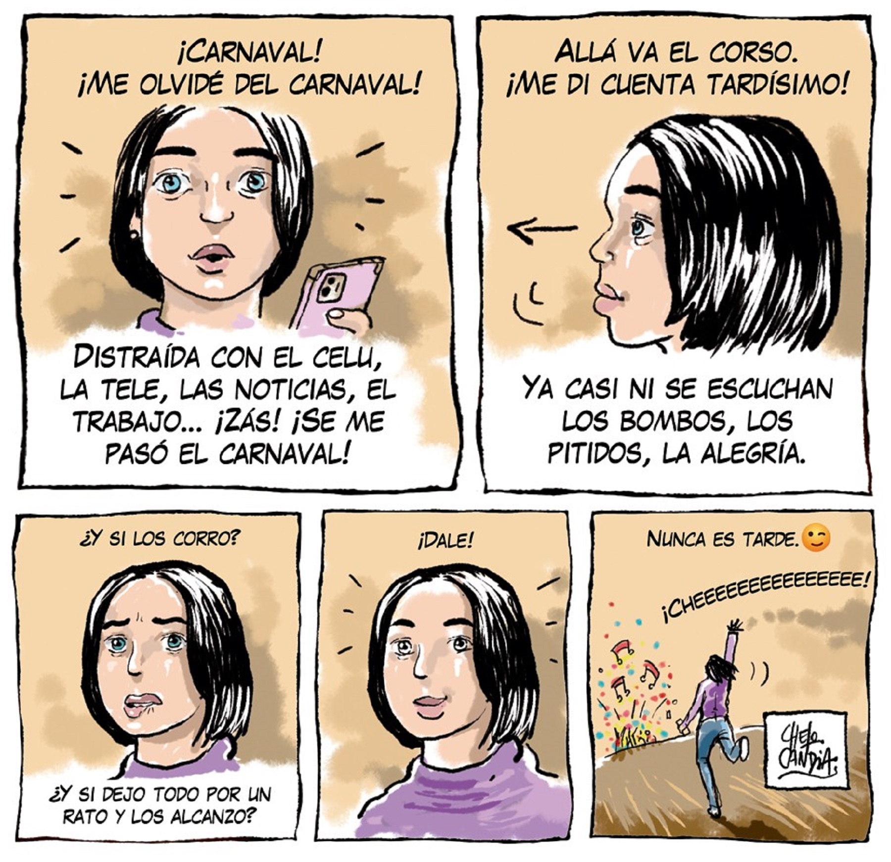 «Nunca es tarde», la nueva tira de Chelo Candia en el Voy - Diario Río ...