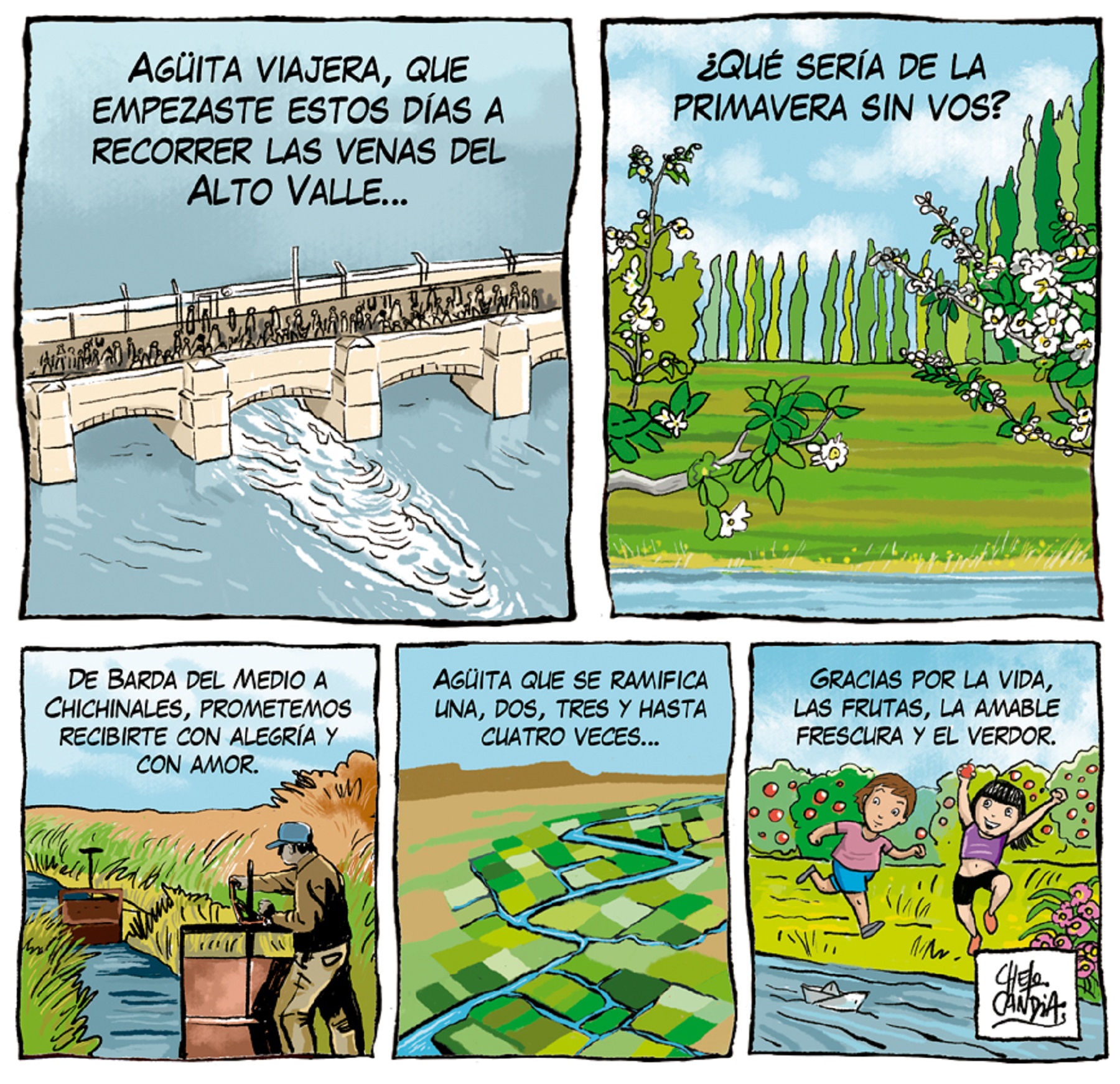 «Agüita viajera», la tira que anuncia la primavera, de Chelo Candia en ...