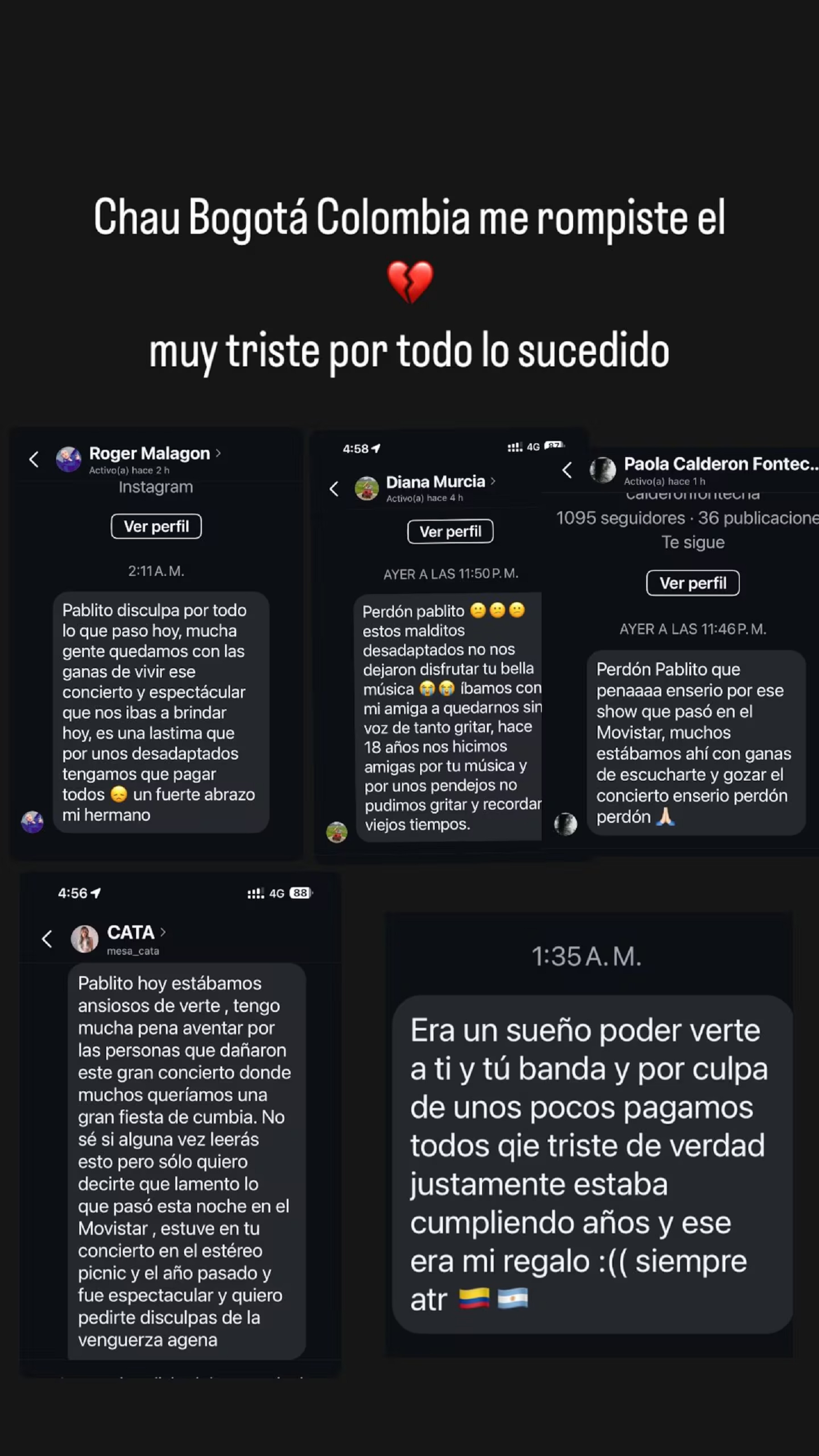 Pablo Lescano se expresó en las redes tras los graves incidentes en el ...