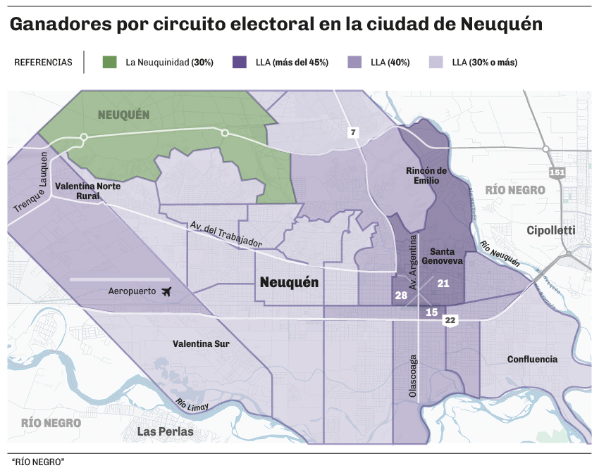 Mapa: La Libertad Avanza pintó de violeta casi todos los barrios de ...