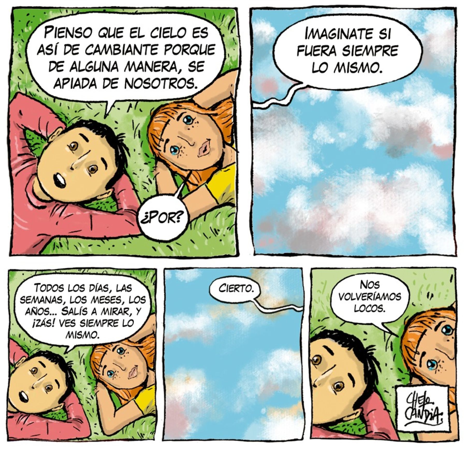 «Las mil formas del cielo», la nueva tira de Chelo Candia en el Voy ...