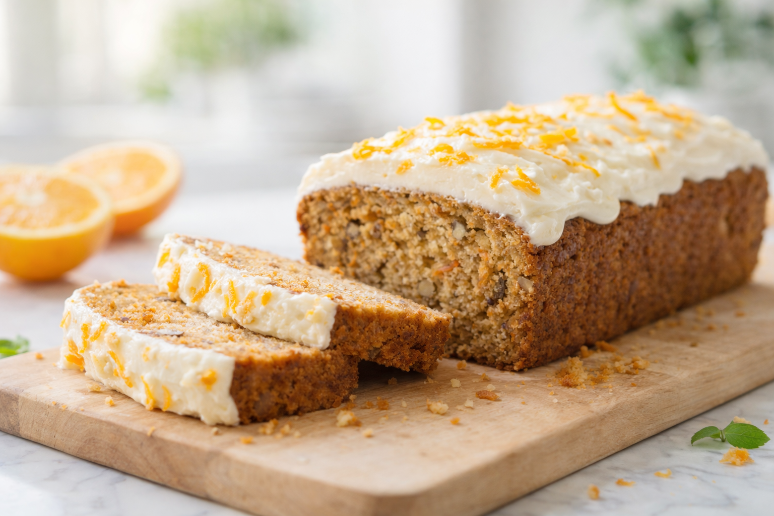 Budín Carrot Cake con frosting de naranja: esponjoso, húmedo y perfecto ...