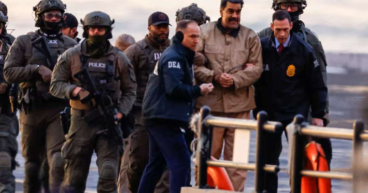 En fotos: así fue el trasladado de Nicolás Maduro al juzgado federal de ...