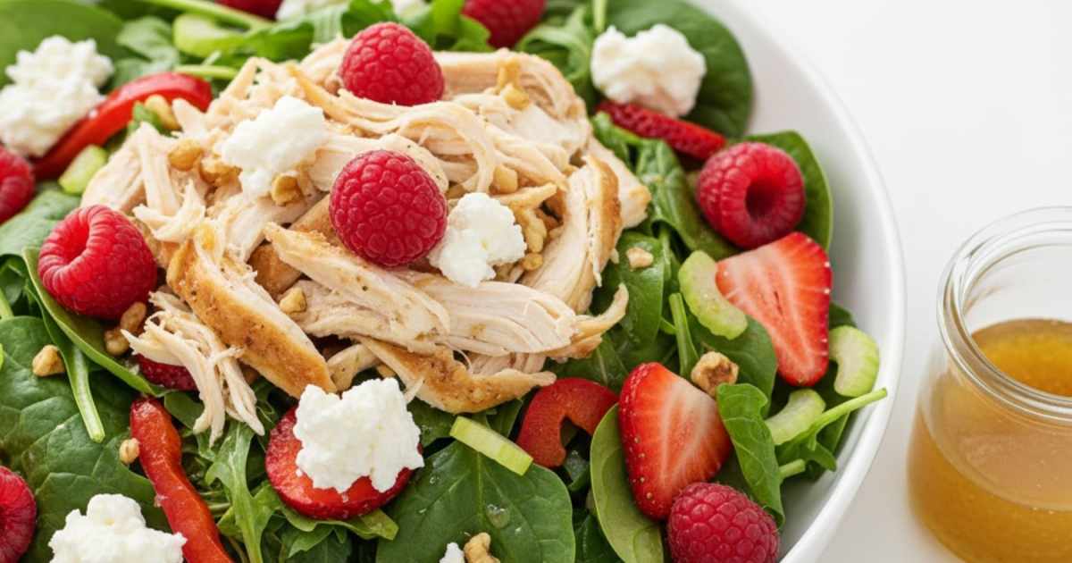 Ensalada de pollo y frutos rojos: la receta «salvadora» para una cena ...