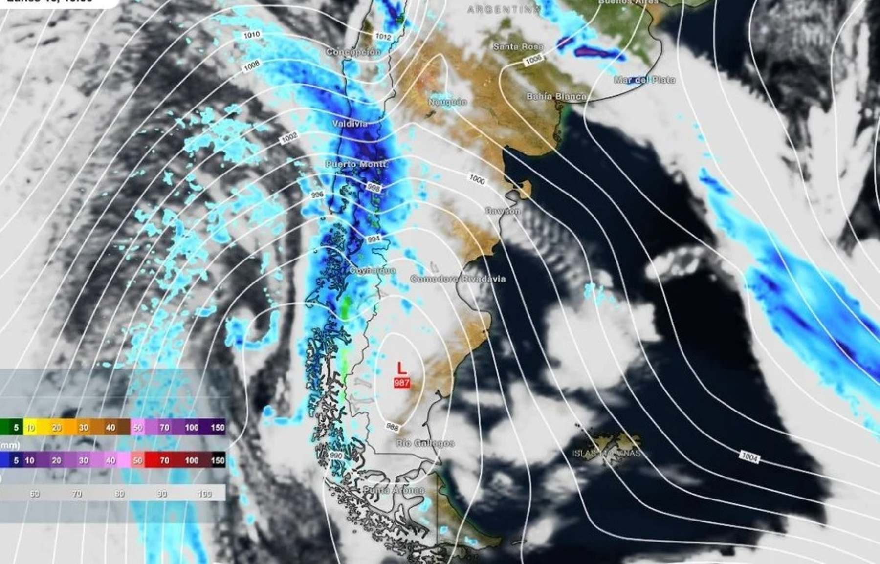 El tridente climático que afecta a la Patagonia: ingresa un frente frío ...