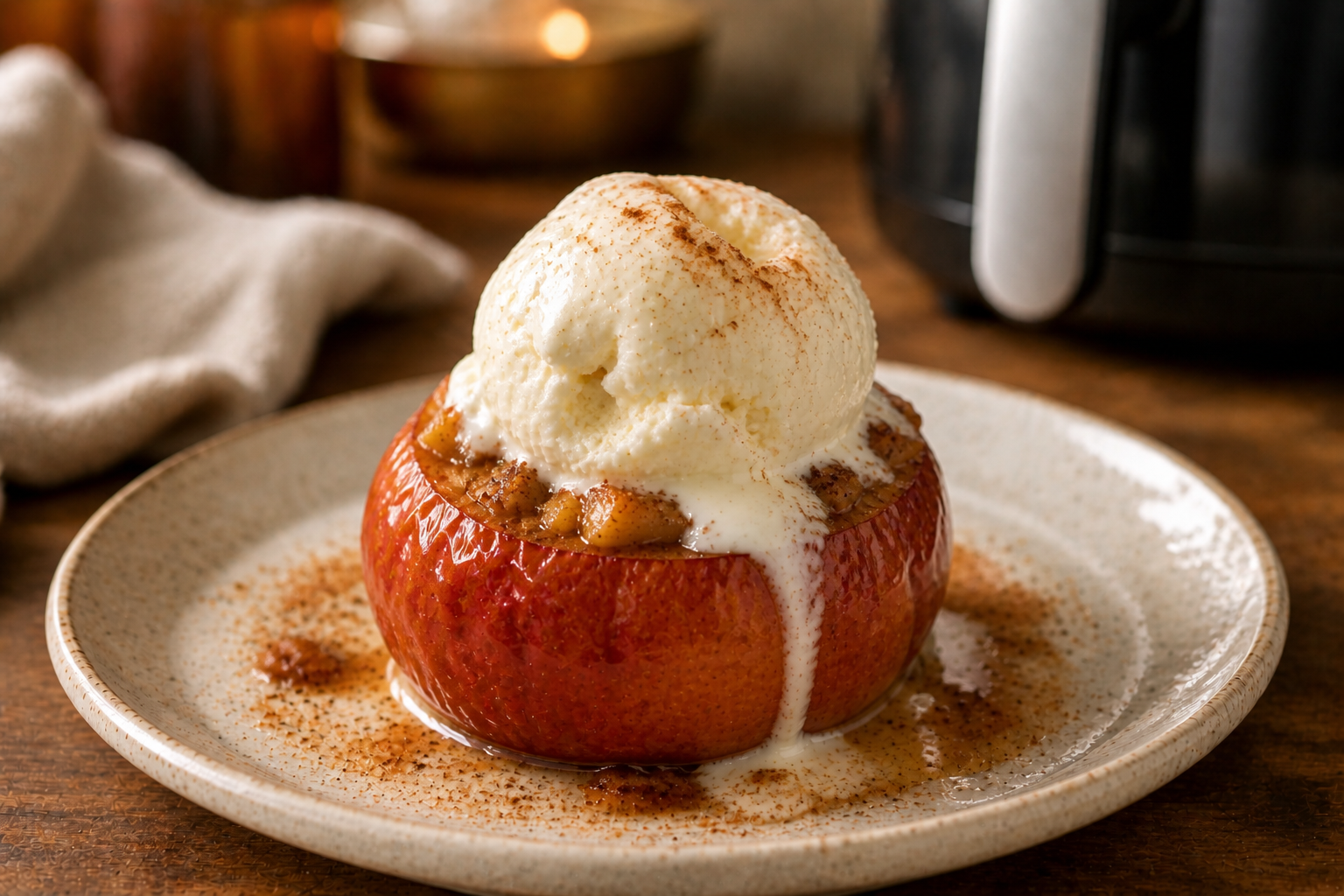 Manzanas asadas en freidora de aire: un postre fácil y reconfortante en ...