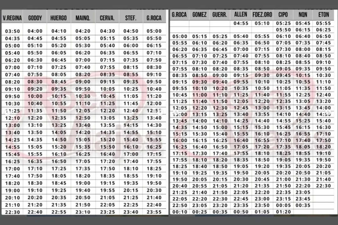 ¿Cómo funcionará el colectivo KoKo en el Alto Valle? Los horarios para ...